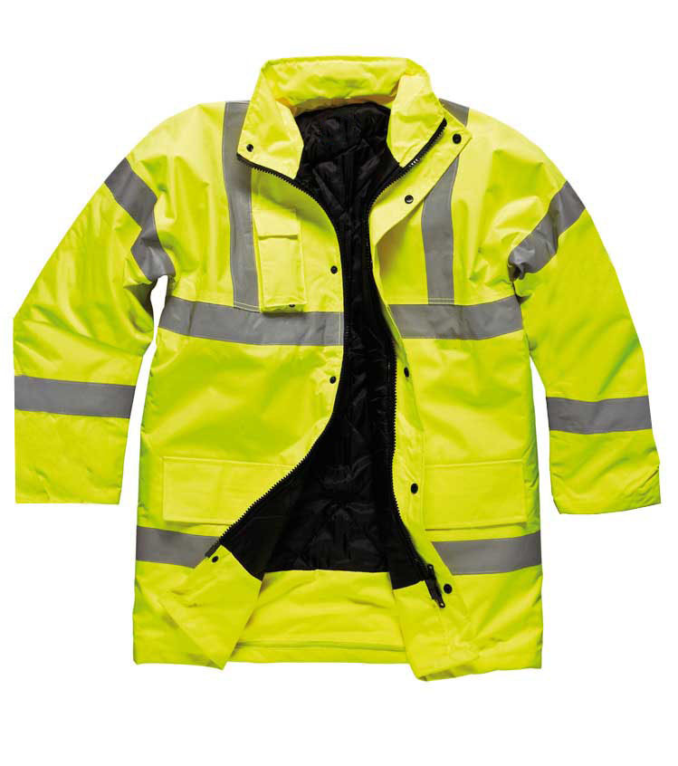 Hi Vis Yellow Safety Parka Jacket